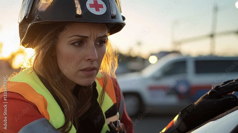 Traffic accident: damaged vehicle, road collision, emergency response ...