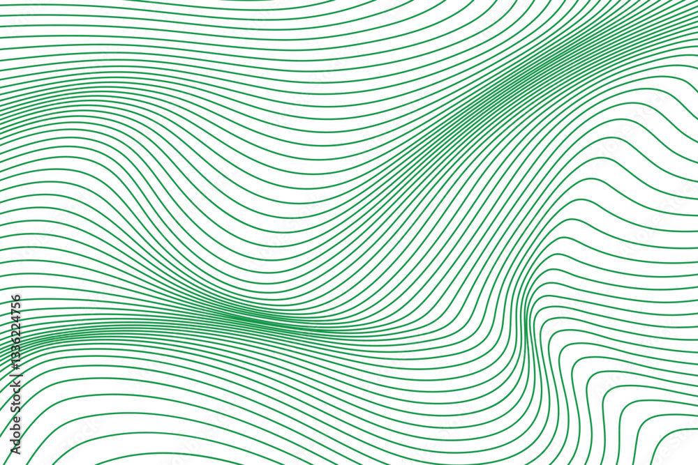 green line wave and abstract white background Stock Vector | Adobe Stock