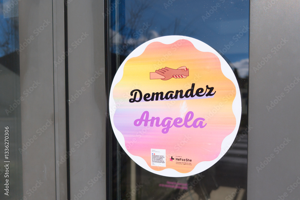 angela sign logo and brand text heforshe system of the city of bordeaux ...