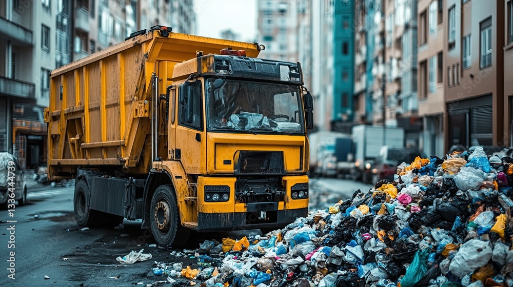 Ilustración de Stock AI for Smart Waste Management Systems, Optimizing ...