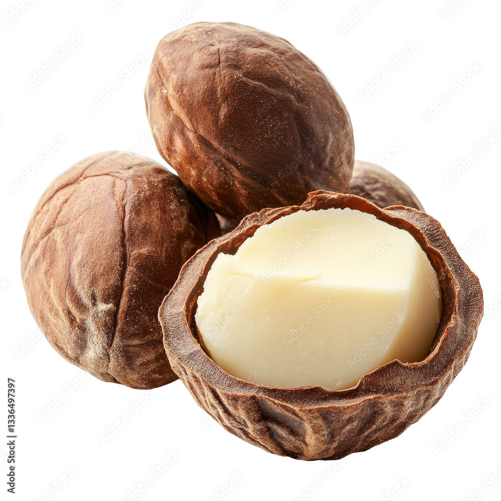 [Transparent Background PNG]Shea Butter Nut Close-up Image Stock Photo ...