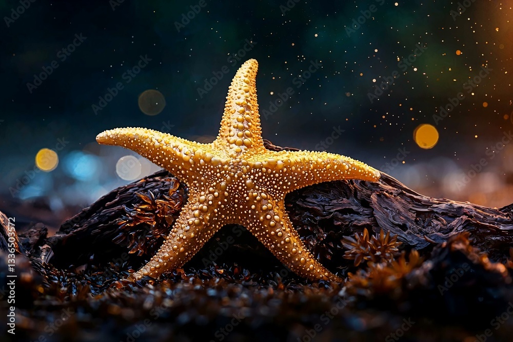 Artistic depiction of a radiant golden star frame emphasizing opulence ...