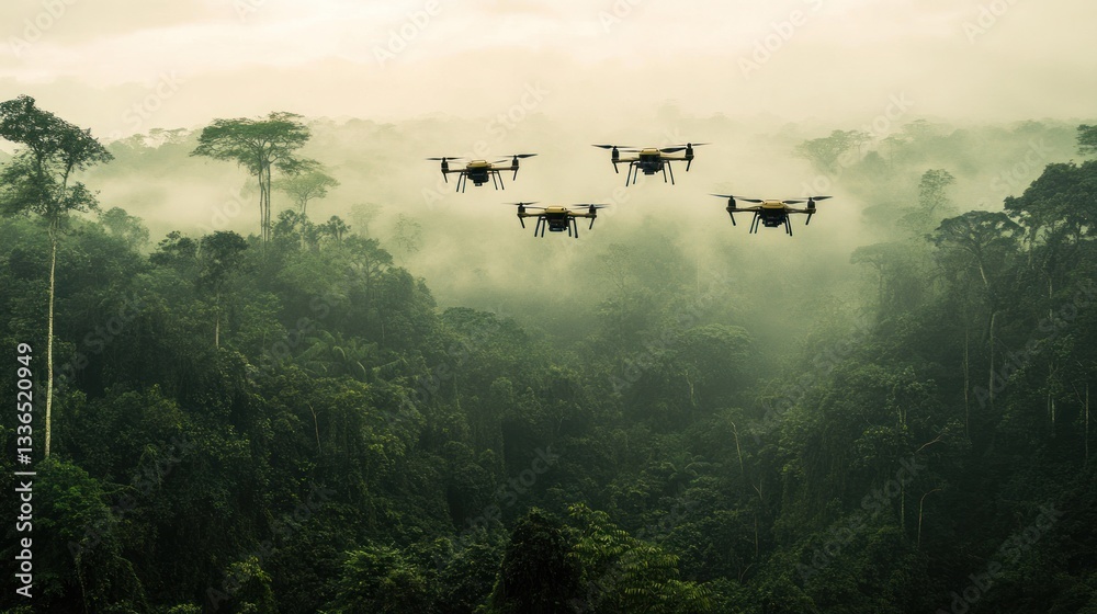 Autonomous drones surveying a dense tropical rainforest for ecological ...