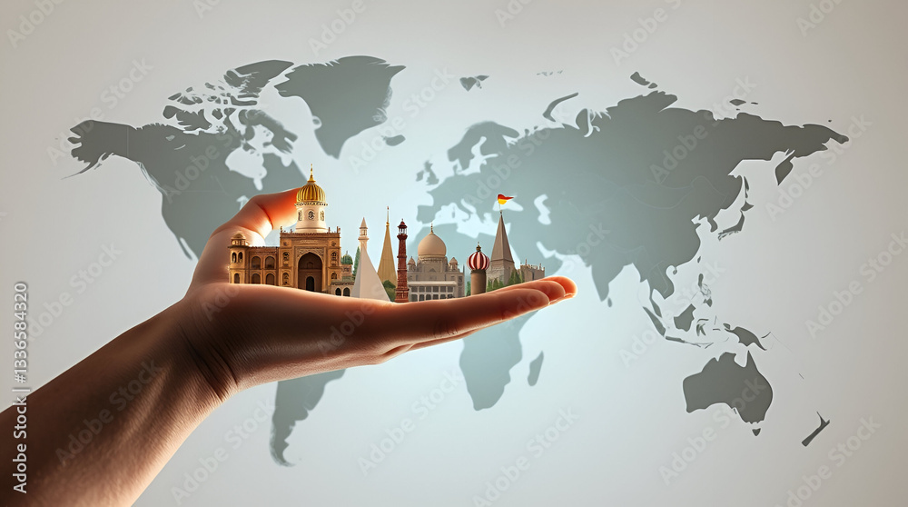 Traveling Places Around the World, World Heritage Day, Vintage world ...