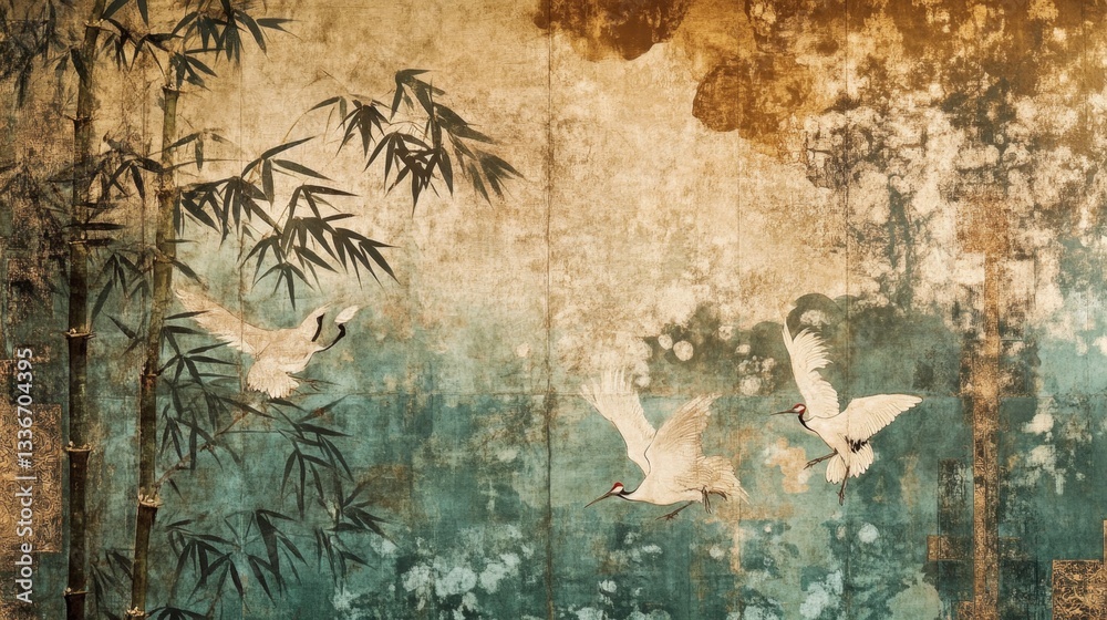 Exploring bamboo artistry traditional chinese landscape scroll design ...