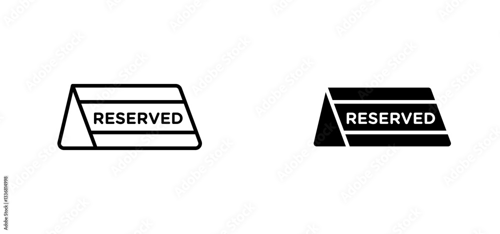 Reservation table icons set for apps and web ui designs. simple ...