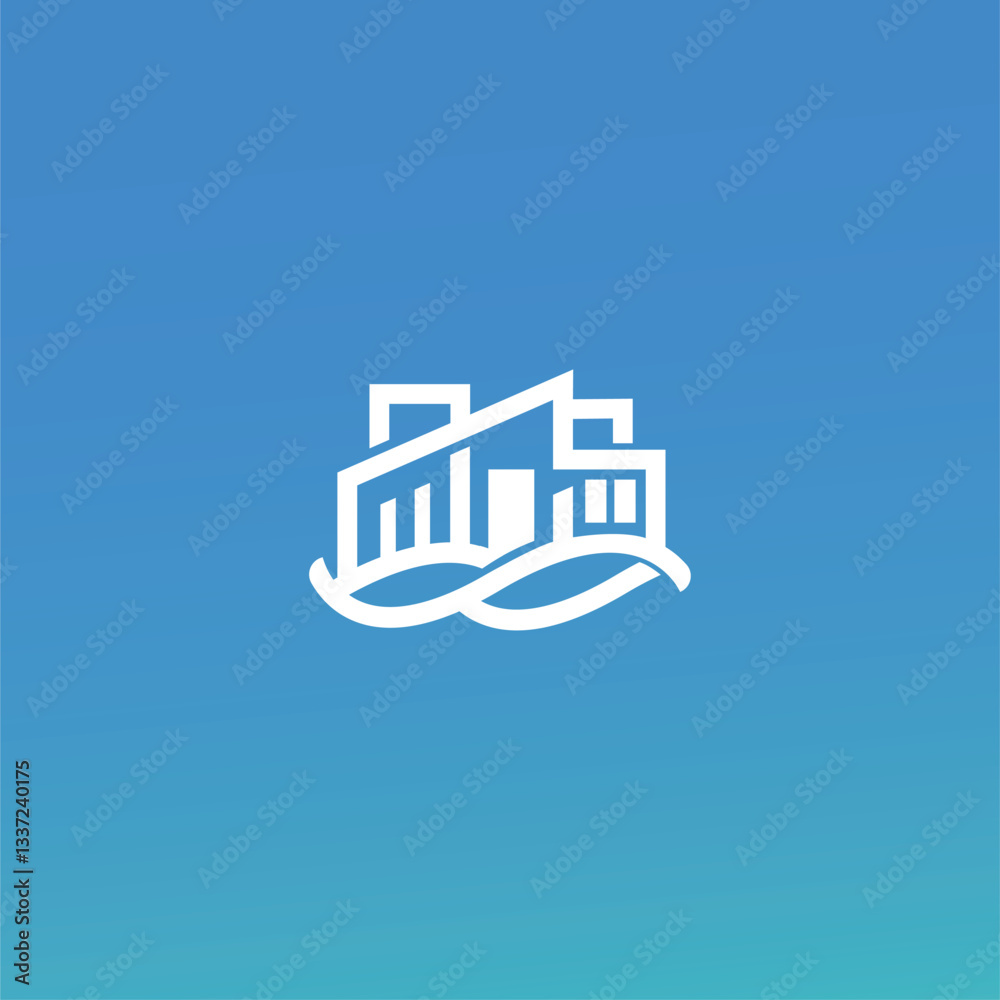Modern BCB initial logo with beach wave elements, perfect for ...