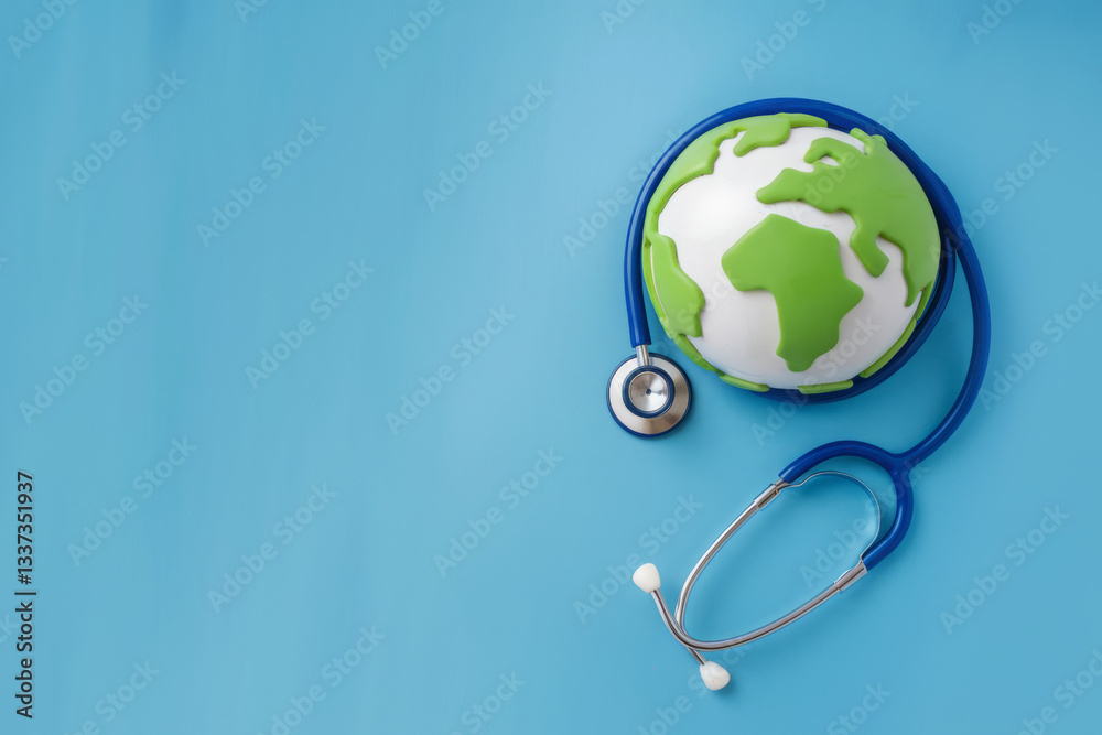 World Health Day. Global Health Awareness Concept. Globe and ...