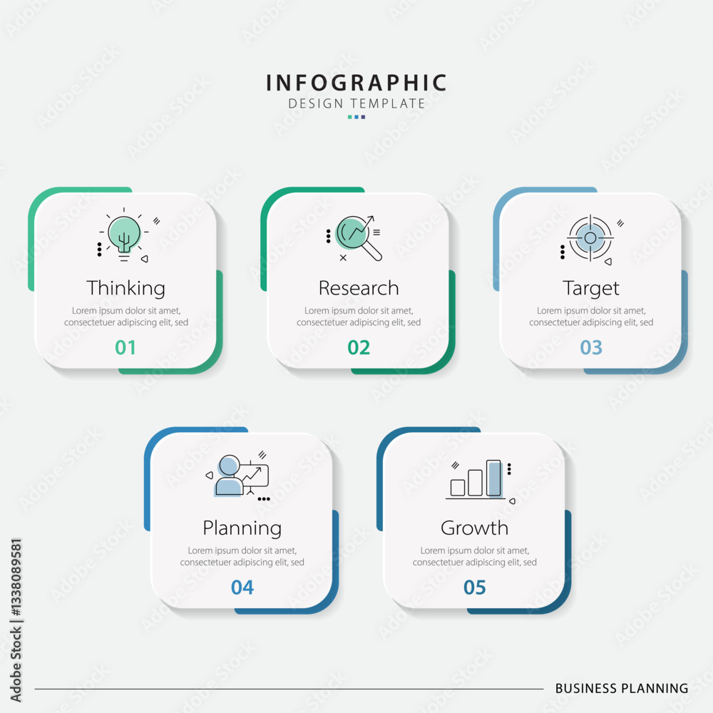 Timeline Creator infographic template. 5 Step timeline journey ...