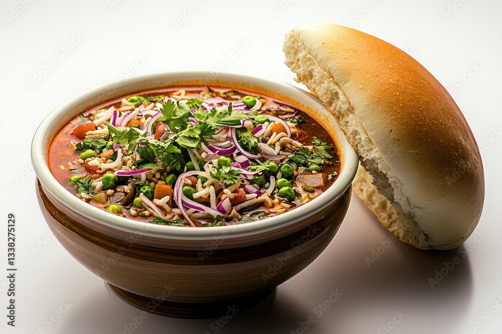 Delightful misal pav a tasty and vibrant Maharashtrian street food with ...