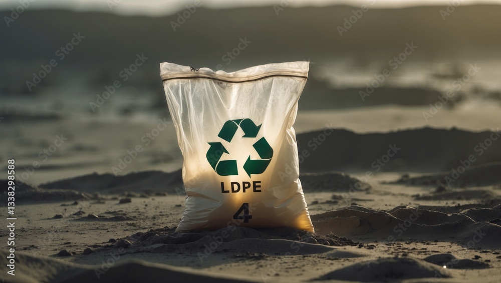 Recycling icon number 4 for LDPE. Symbol for low-density polyethylene ...
