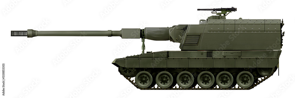 Leopard 2B SPH (Concept of a 155mm self-propelled gun based on the ...