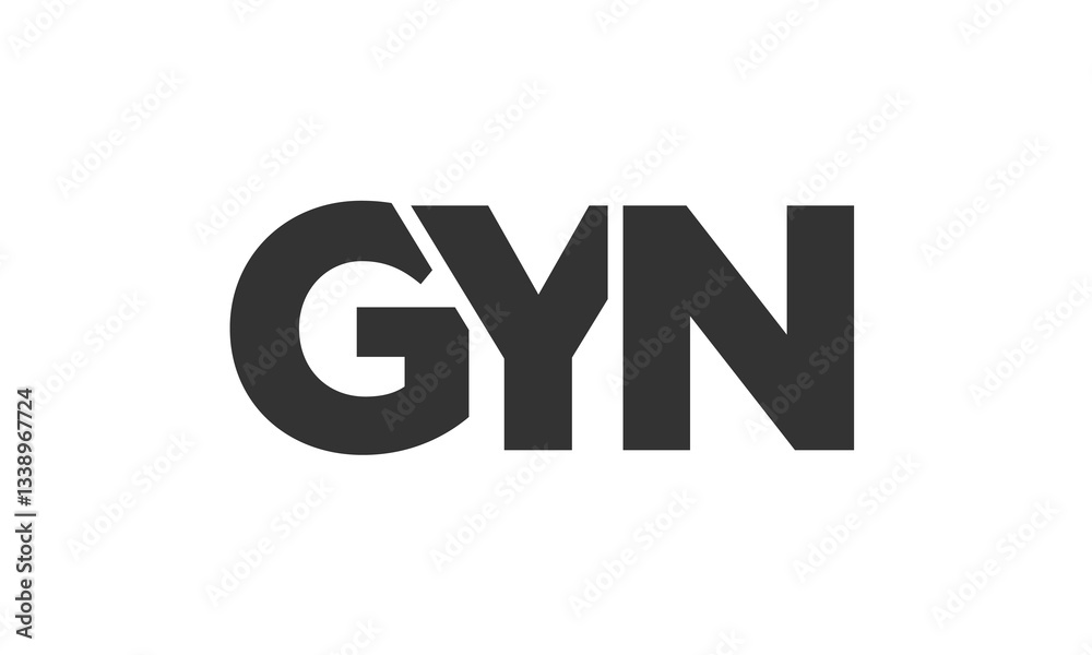 GYN logo design template with strong and modern bold text. Initial ...