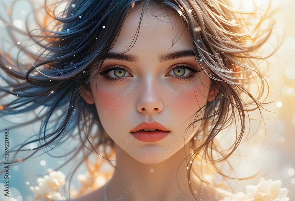 pixel art, watercolor painting, through stunning 50mm film photography ...