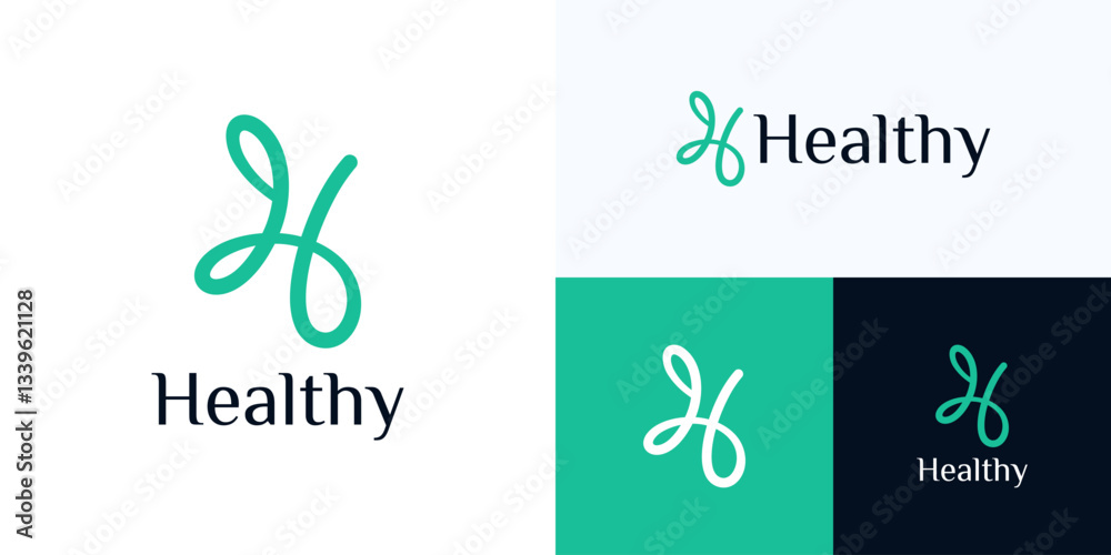 Letter H health logo icon design, Initial letter H for medical, health ...