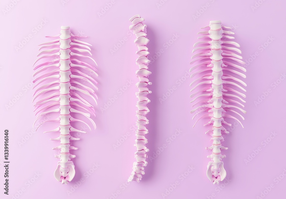 Foto de Stock Anatomy of the human body's vertebrae, featuring ...