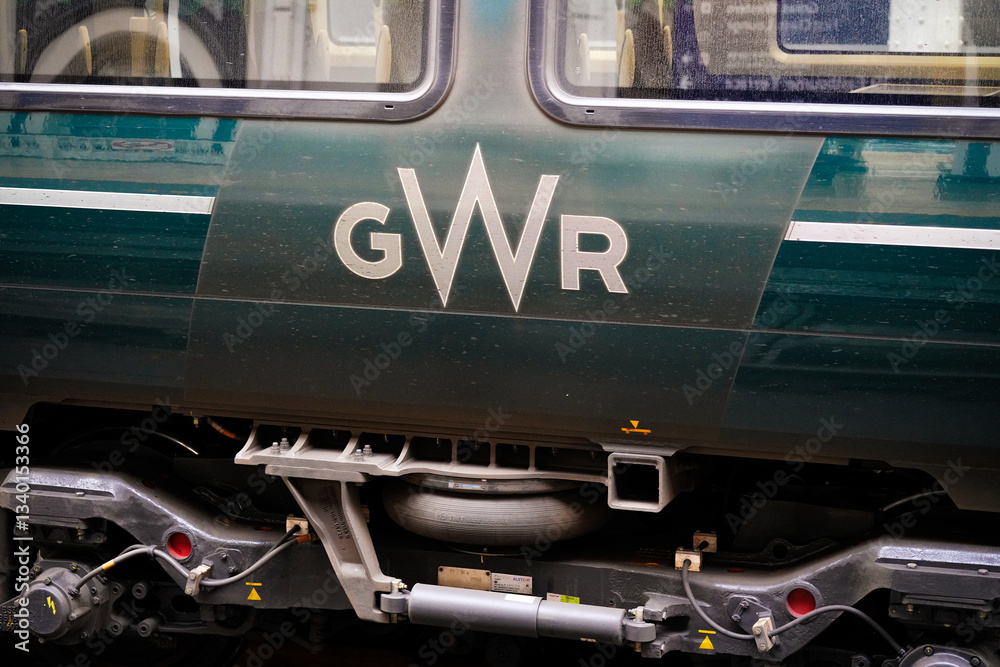 GWR Text-Based Logo Signage, Great Western Railway Train At Paddington ...
