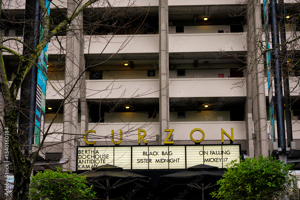 Curzon Bloomsbury Movie Theatre Lettering Sign, Cinema Exterior Movie ...
