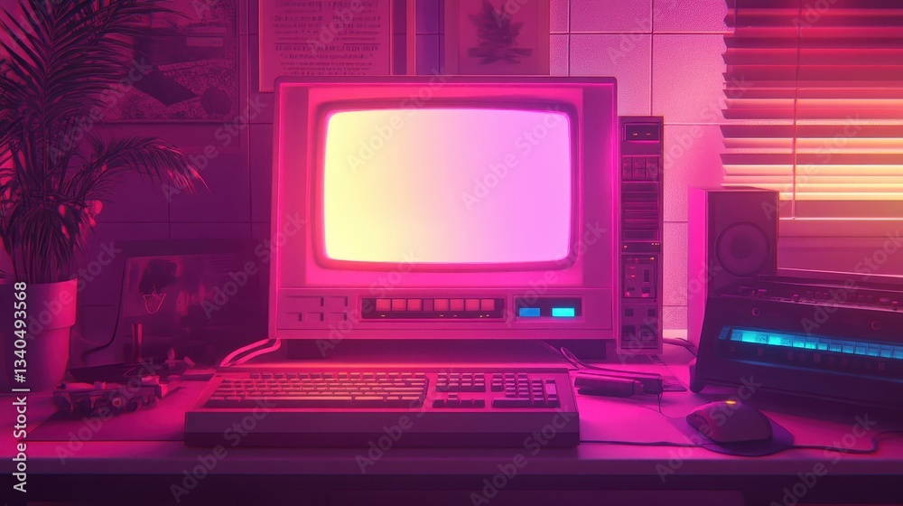 Retro old computer user interface,Pink Y2K computer window page and retro interface of PC ...