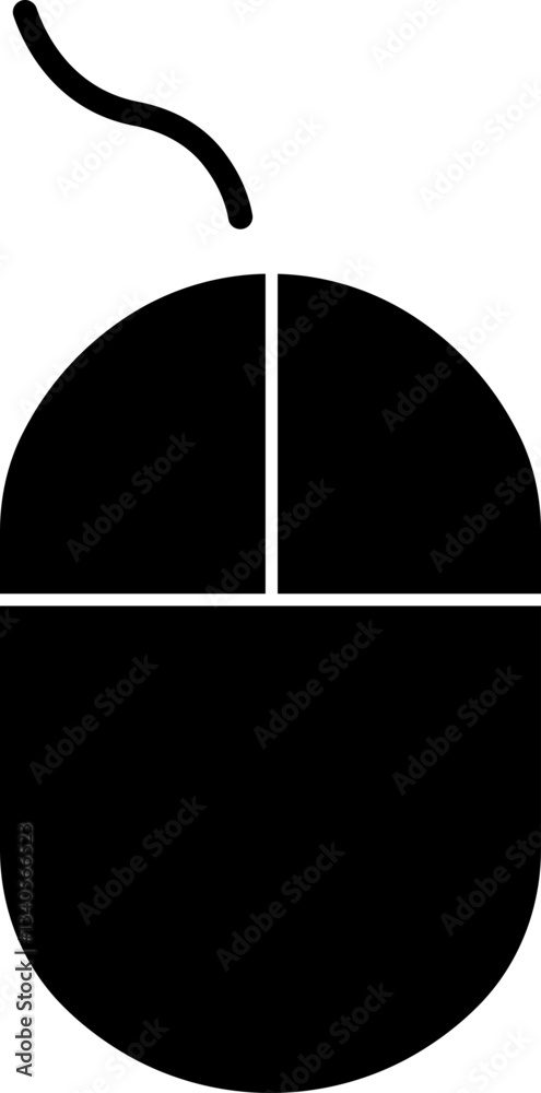 computer mouse icon, Mouse pad royalty free vector icons, Wire and ...