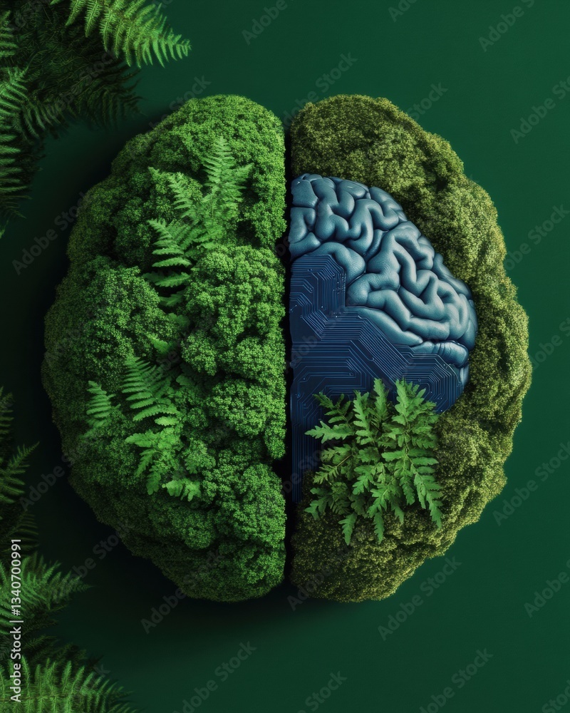 Neuromorphic Equilibrium Biophilic AI Design Visualizing Organic ...