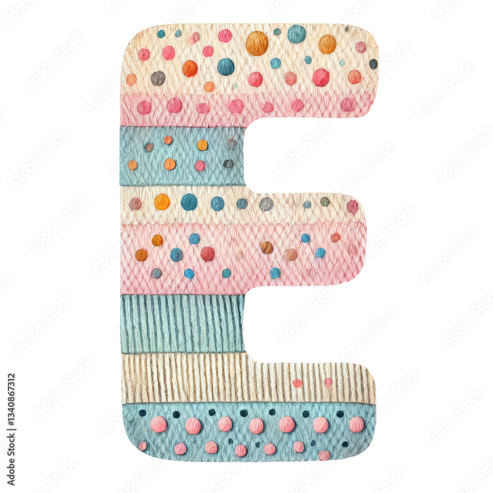 watercolor cute Easter egg texture pastel color alphabet, Alphabet ...