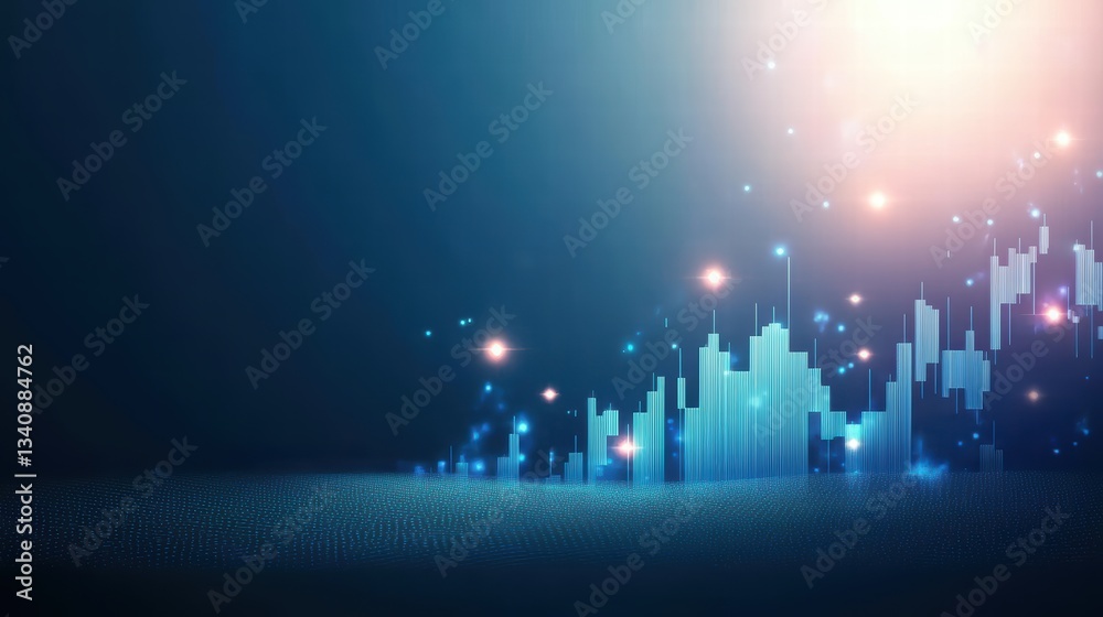 financial chart background A dark background with multiple stock market ...