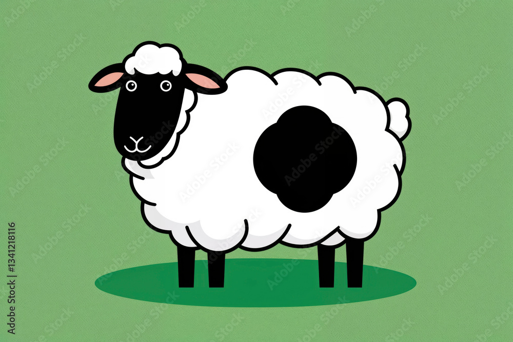 cartoon-inspired vector illustration depicting a chubby and fluffy ...