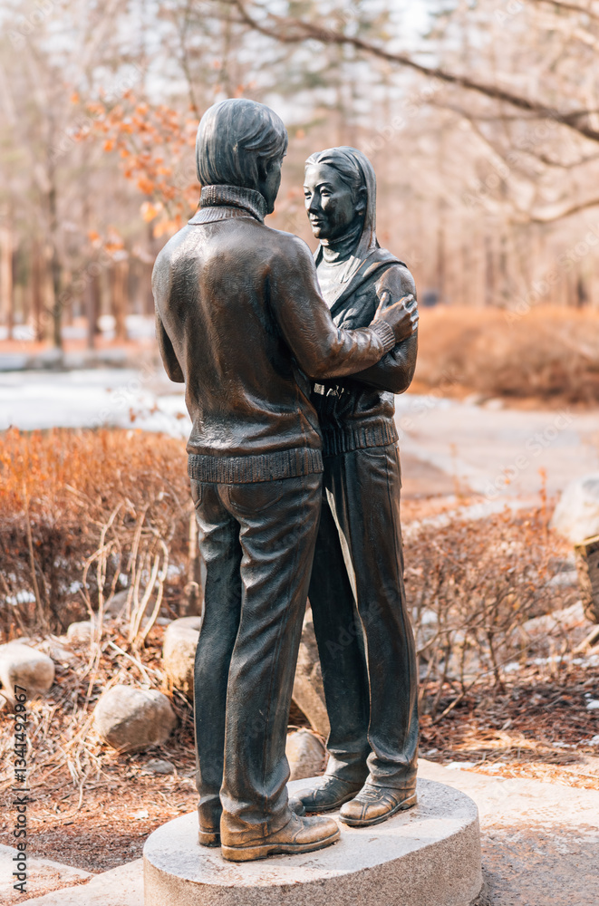 Nami Island, Gangwon-do,South Korea - March 06 2025: Famous Statue of ...