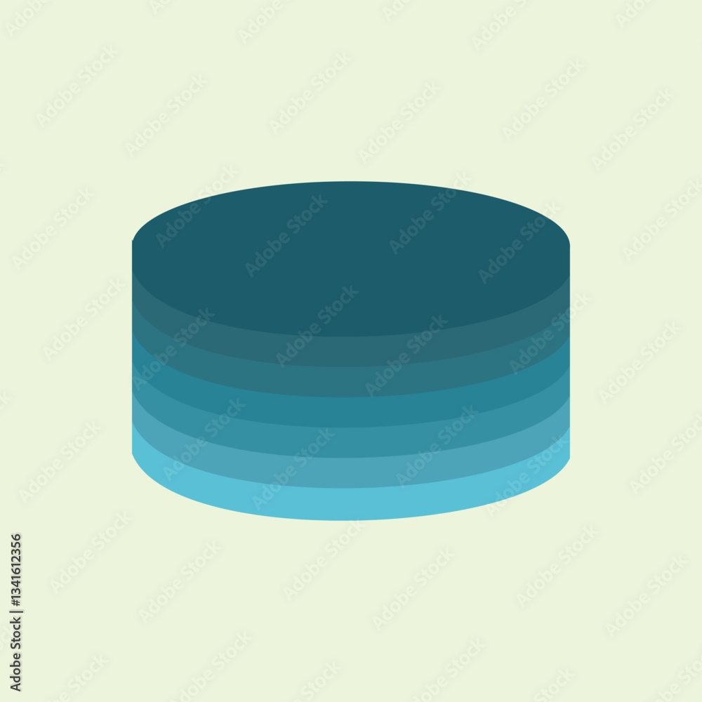 Hockey puck icon in flat style. Sport illustration on green background ...