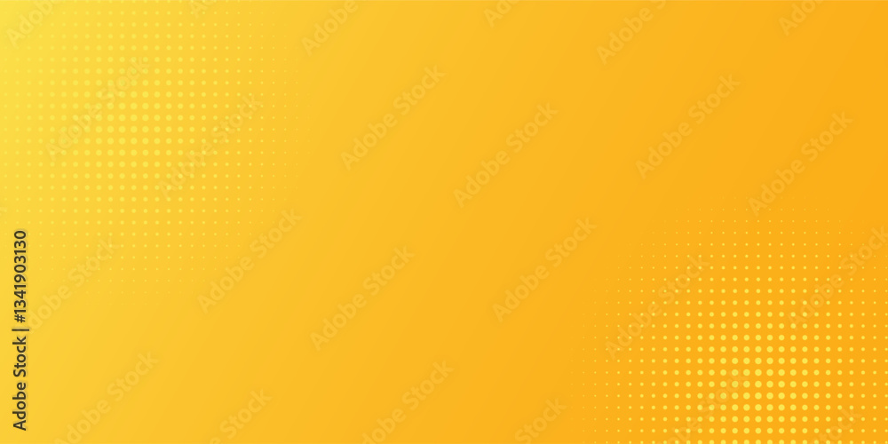 Yellow halftone pattern. Retro comic gradient background. Bright orange ...
