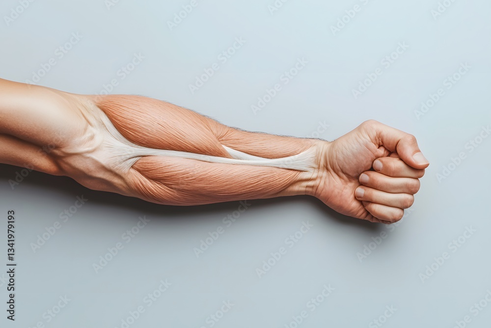 Human Arm Anatomy: An detailed illustration showcases the intricate ...