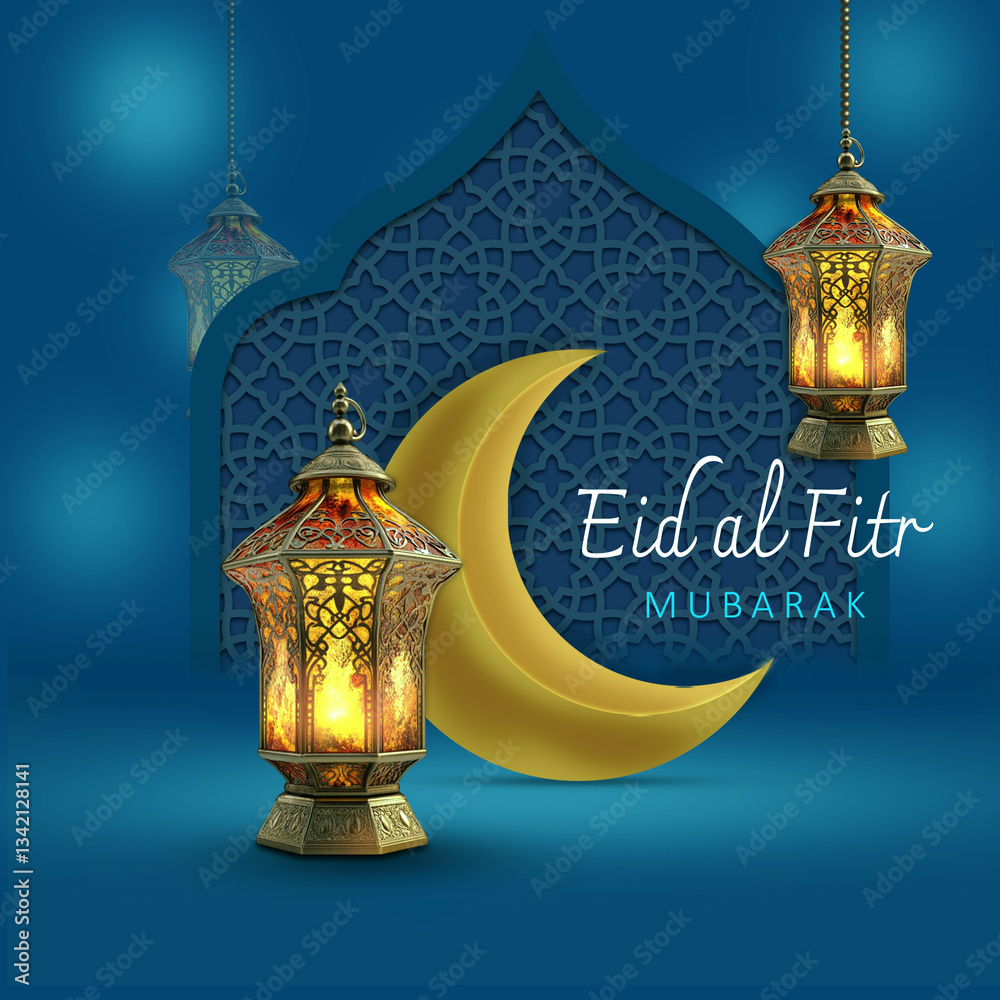 eid al fitr festival breaking fast card poster design to mark end ...