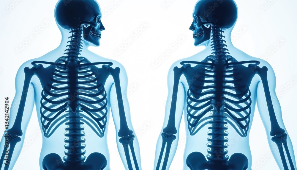 Stock-Illustration „X-ray imaging of human skeleton structures in ...