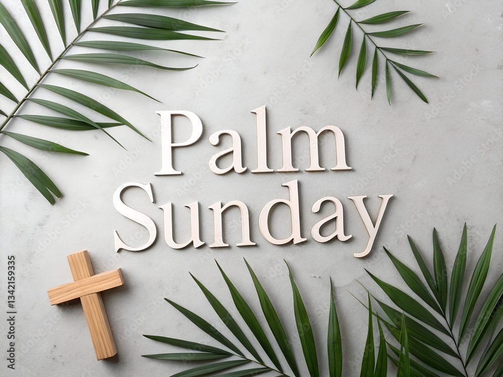 2025 Christian Cross. on Palm Sunday, Easter and the Resurrection of ...