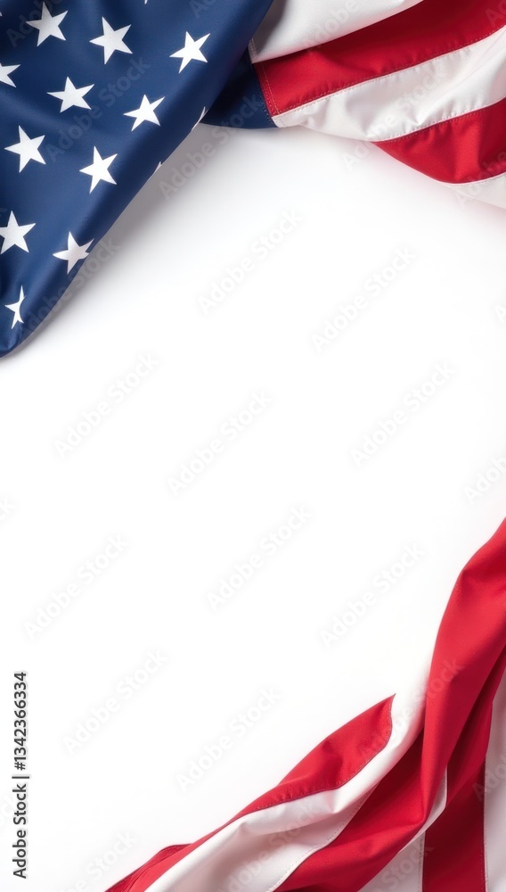 American Flag Border with Copy Space - Patriotic Design. Perfect for ...