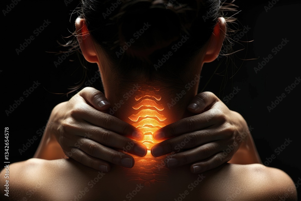 Persistent neck pain: discomfort, limited mobility, muscular tension ...
