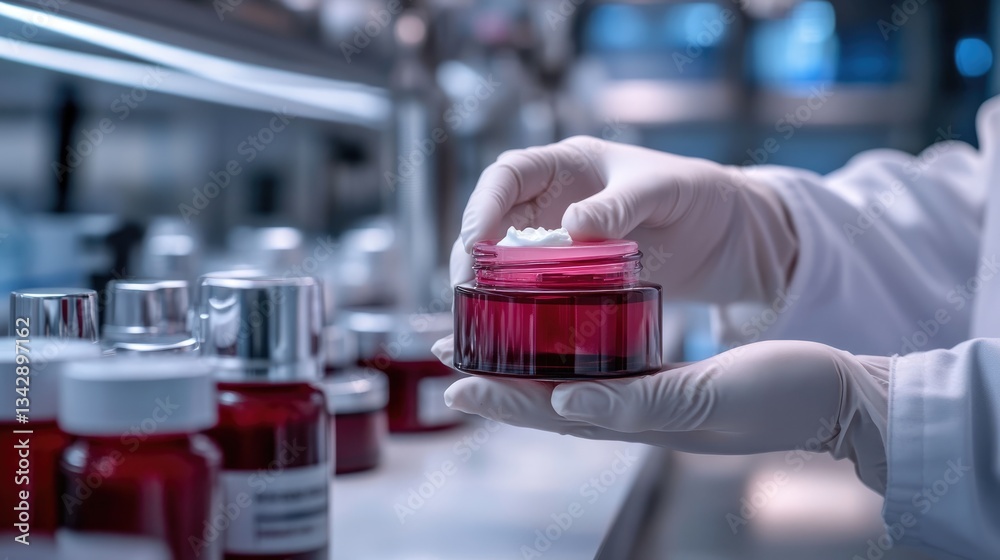 Laboratory Research on Skin Cream in a Lab Stock Photo | Adobe Stock