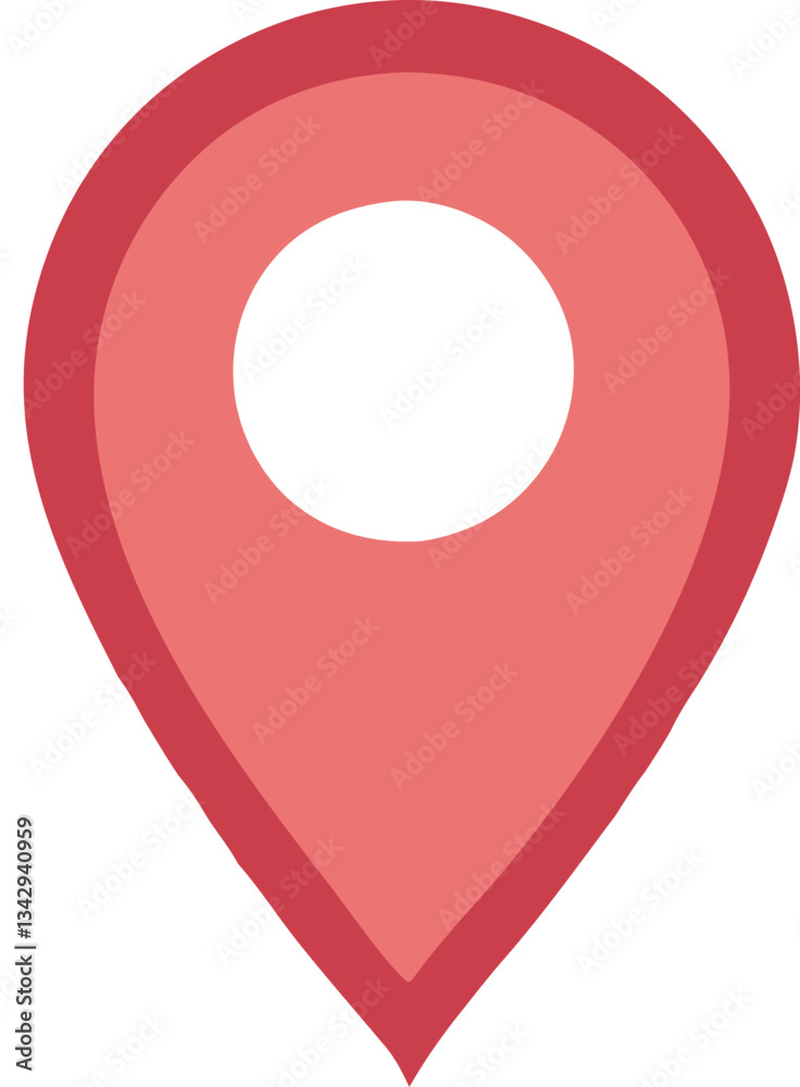 Location pin vector symbol, A simple vector illustration of a location ...