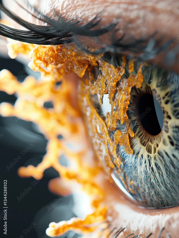 3D Age-related macular degeneration (AMD) in the human eye, focusing on ...