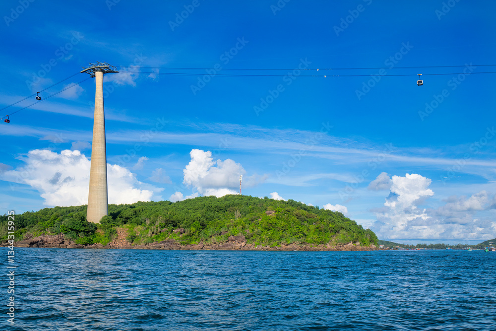 Hon Thom cable car system is 7,899m long, with the highest pillar 174m ...