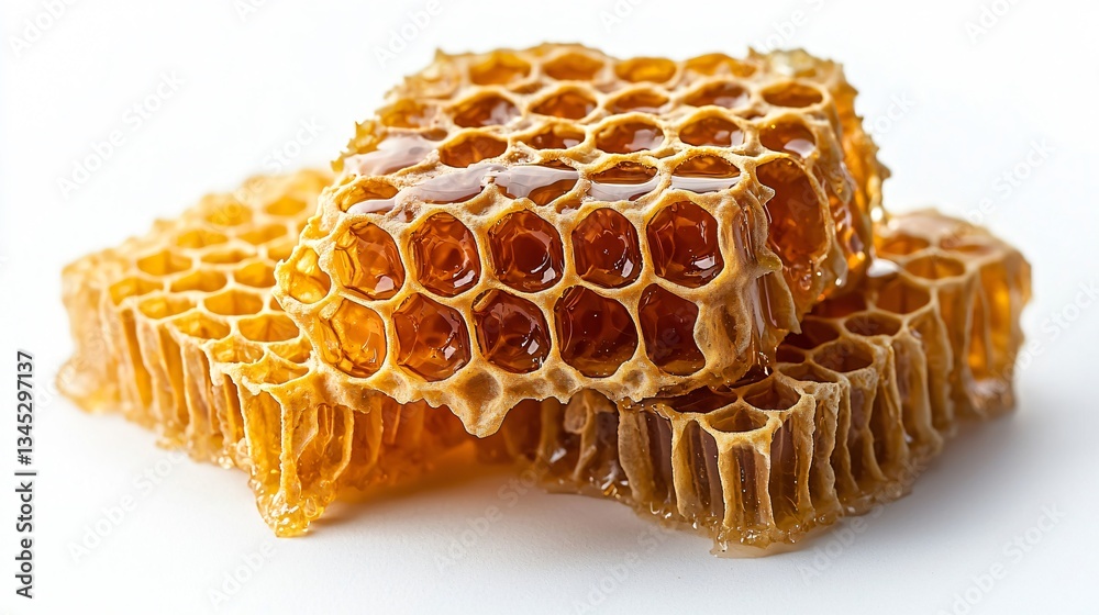 Harvesting Golden Honeycomb in Nature's Delightful Environment A Close ...