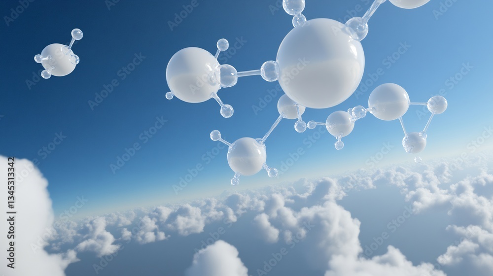 Atmospheric reactions of ozone depletion illustrated molecular ...