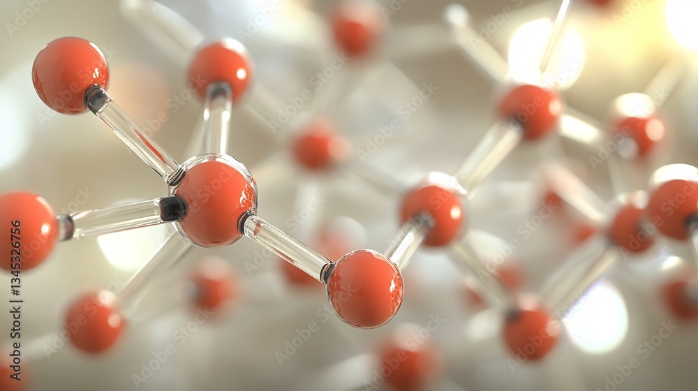 Dynamic 3D model of covalent bonding methane molecules showcasing ...