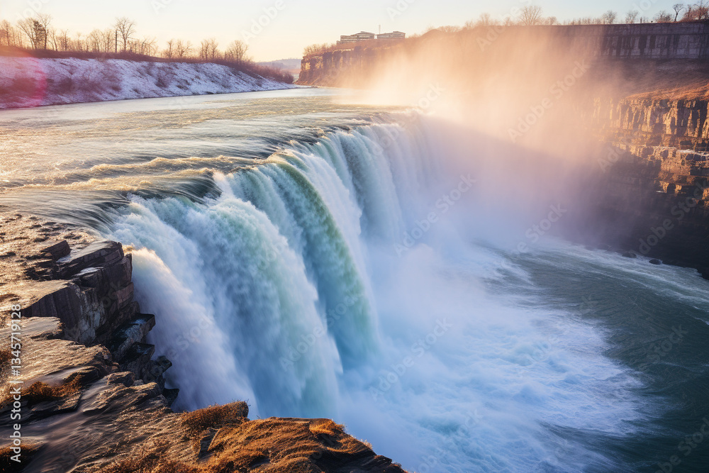 Foto de Stock Niagara Falls, a testament to shared heritage and ...