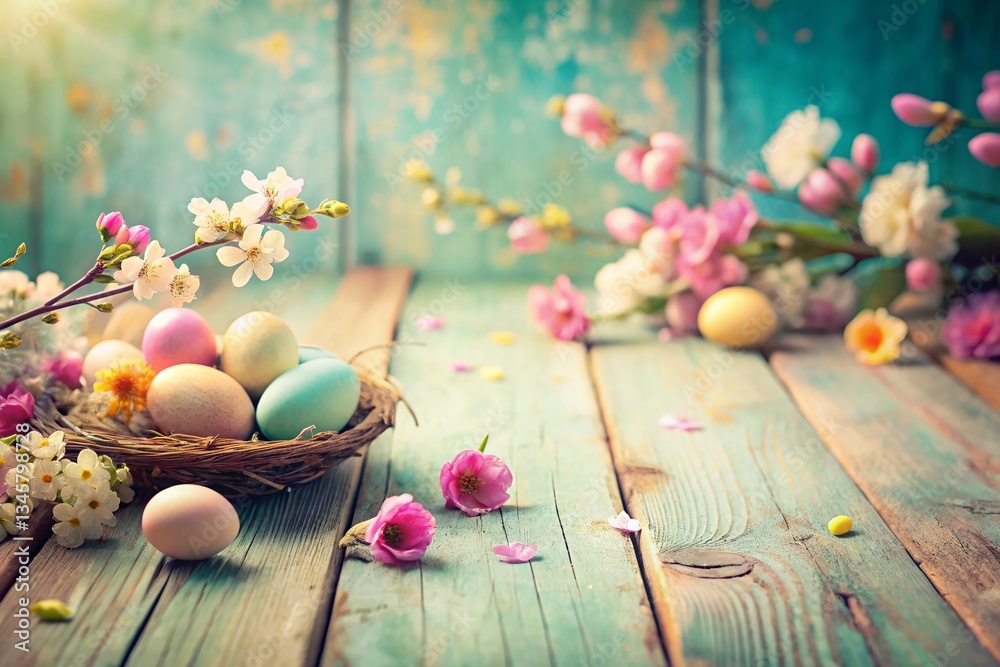 Vintage Easter Backgrounds: Retro Spring Holiday Images with Pastel ...