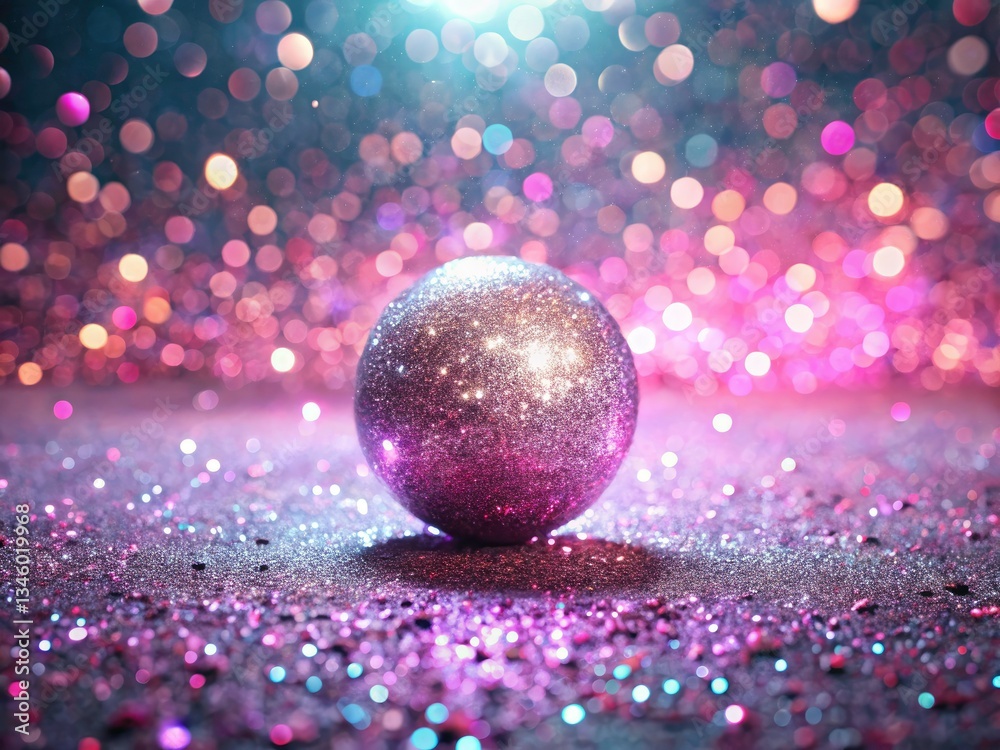 Bombastic Silver Pink Glitter Vintage Lights Background - Festive ...