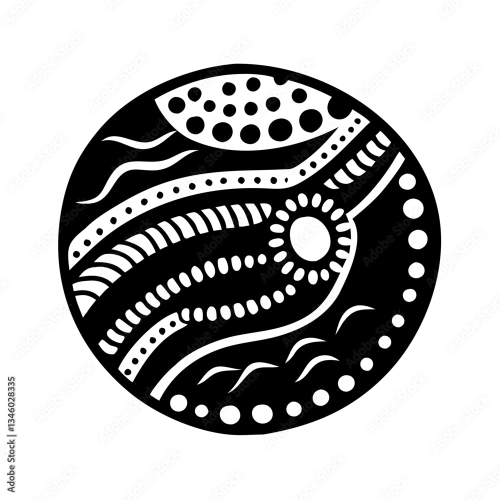 Стоковое векторное изображение «aboriginal art icon, aboriginal art ...