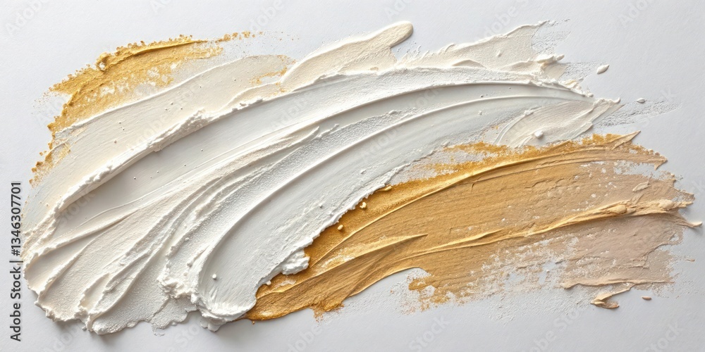 Thick, textured paint splotches with visible brushstrokes, adding depth ...