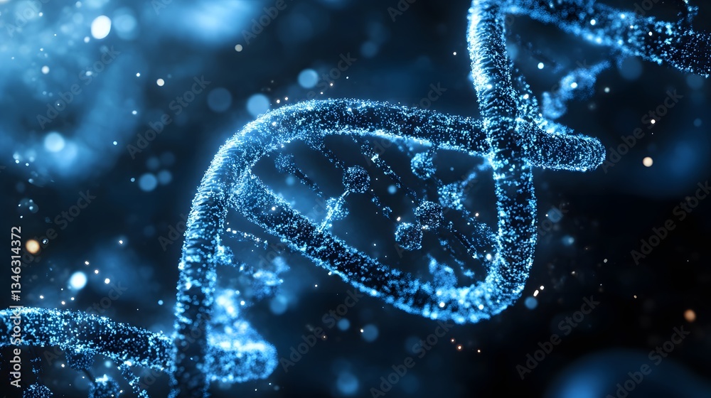 Detailed representation of a dna molecule highlighting the unique ...